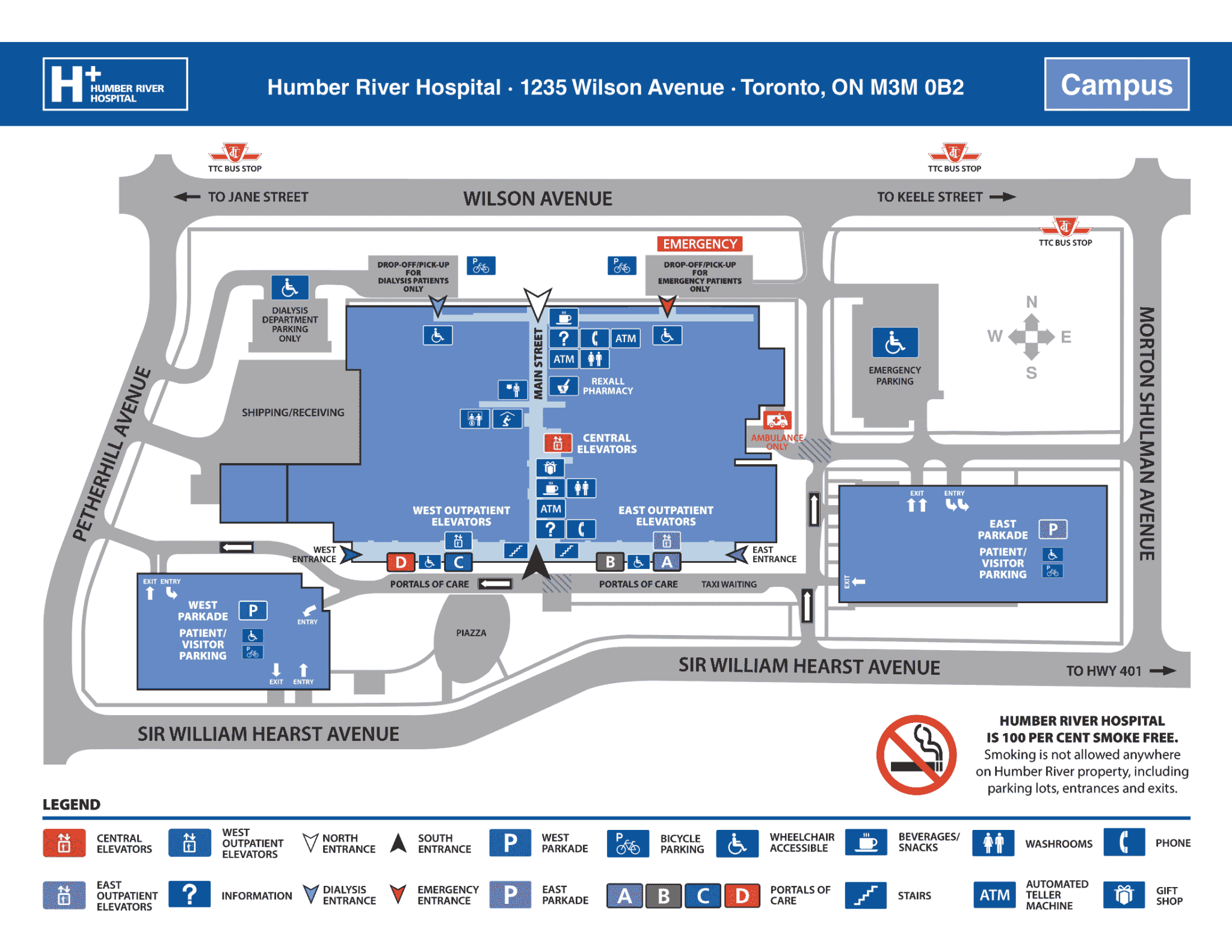Humber River Hospital: Phone, Map, Parking, South Entrance